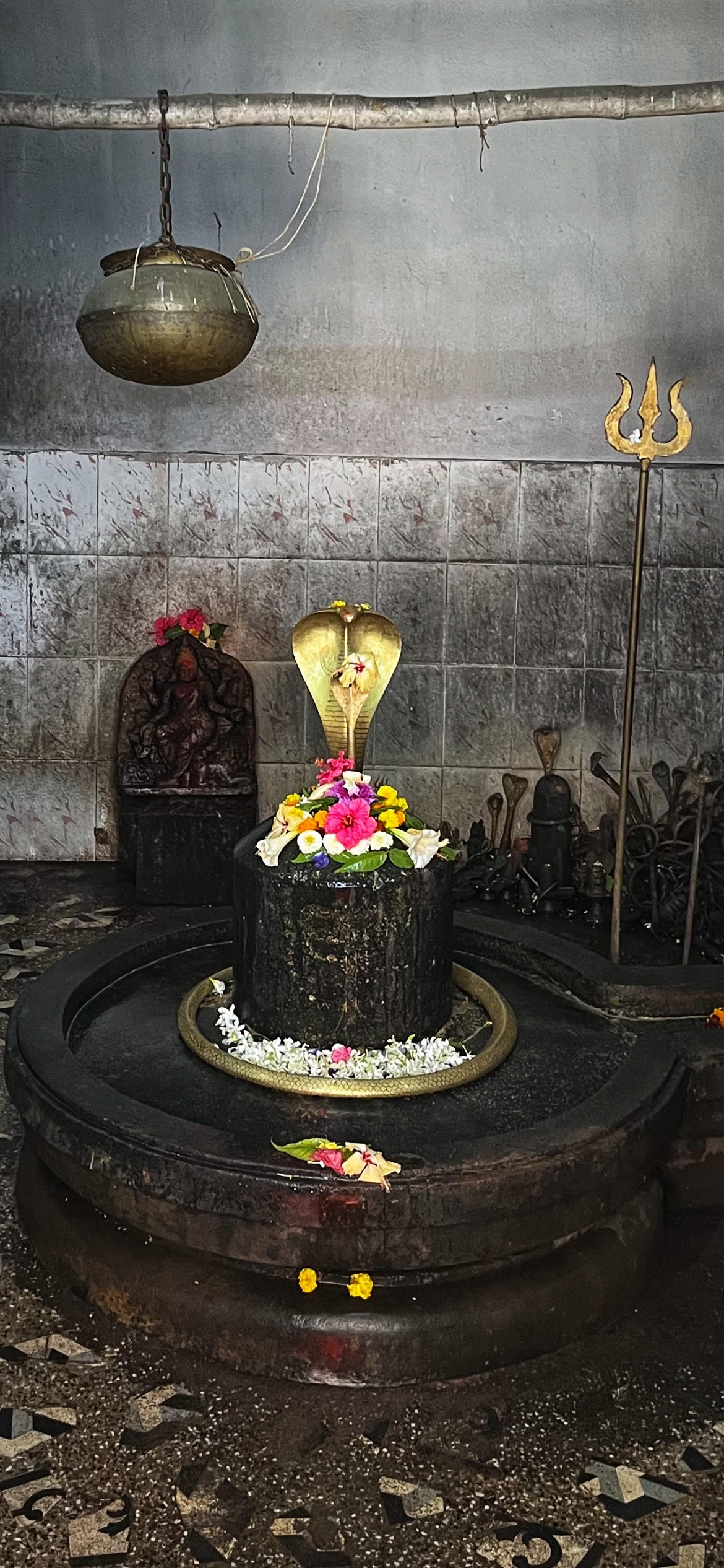 One of the Lord Shiva shrines inside the Biraja Devi Shakti Peeth ...